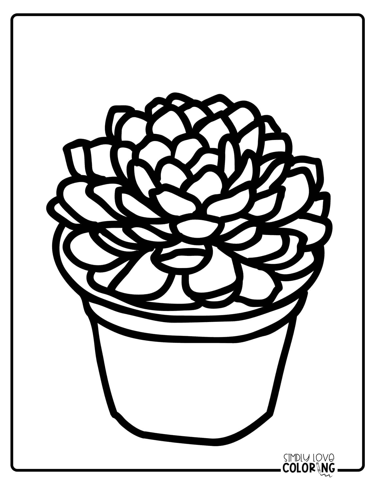 Succulent Plants Coloring Pages (Free PDF Printables) - Simply Love ...
