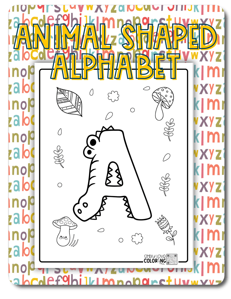 Alphabet Coloring Pages (Free PDF Printables) - Simply Love Coloring