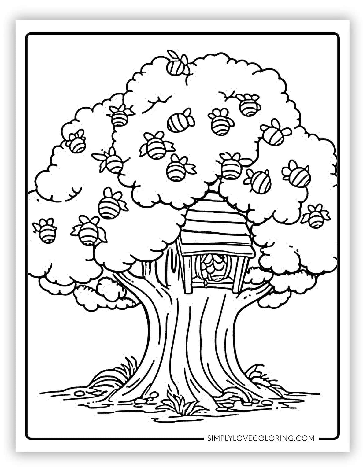 Treehouse Coloring Pages (Free PDF Printables) - Simply Love Coloring