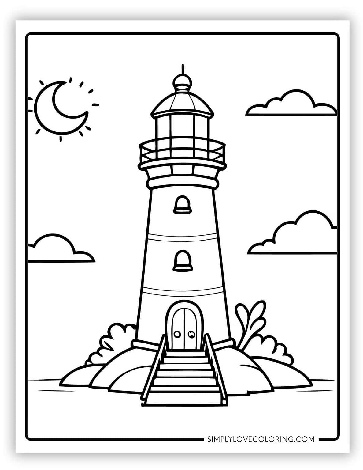 Lighthouse Coloring Pages (Free PDF Printables) - Simply Love Coloring
