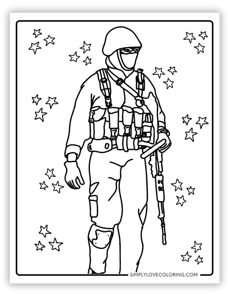 Military Coloring Pages (people) (Free PDF Printables) - Simply Love ...