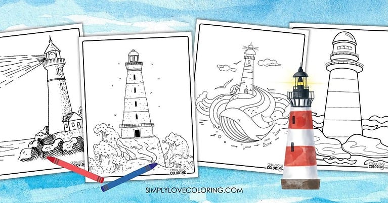 Lighthouse Coloring Pages (Free PDF Printables) - Simply Love Coloring