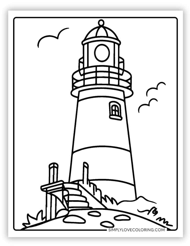 Lighthouse Coloring Pages (Free PDF Printables) - Simply Love Coloring