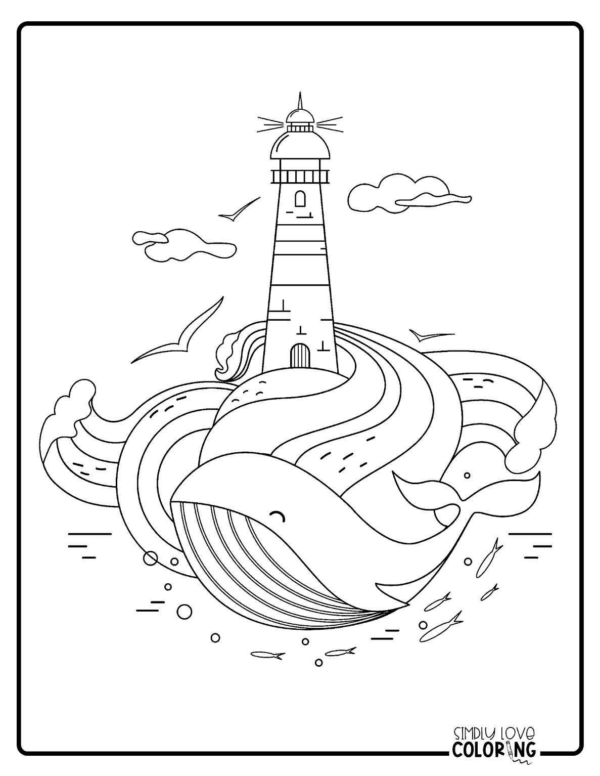 Lighthouse Coloring Pages (Free PDF Printables) - Simply Love Coloring