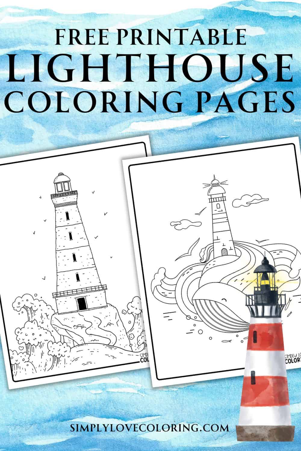 Lighthouse Coloring Pages (Free PDF Printables) - Simply Love Coloring