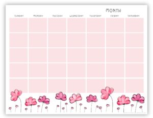 19 Blank Calendars (Free PDF Printables) - Simply Love Coloring