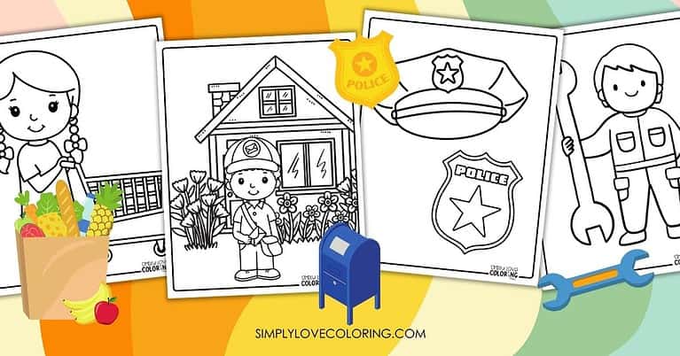 132 Professions Coloring Pages (Free PDF Printables) - Simply Love Coloring