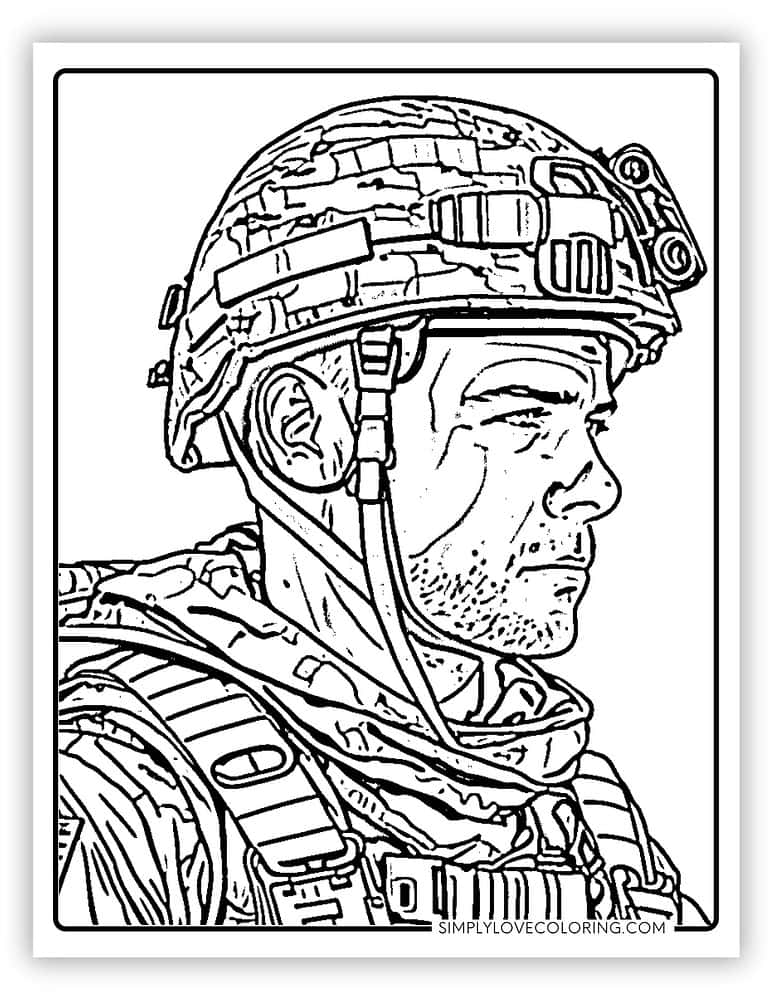 Military Coloring Pages (people) (Free PDF Printables) - Simply Love ...