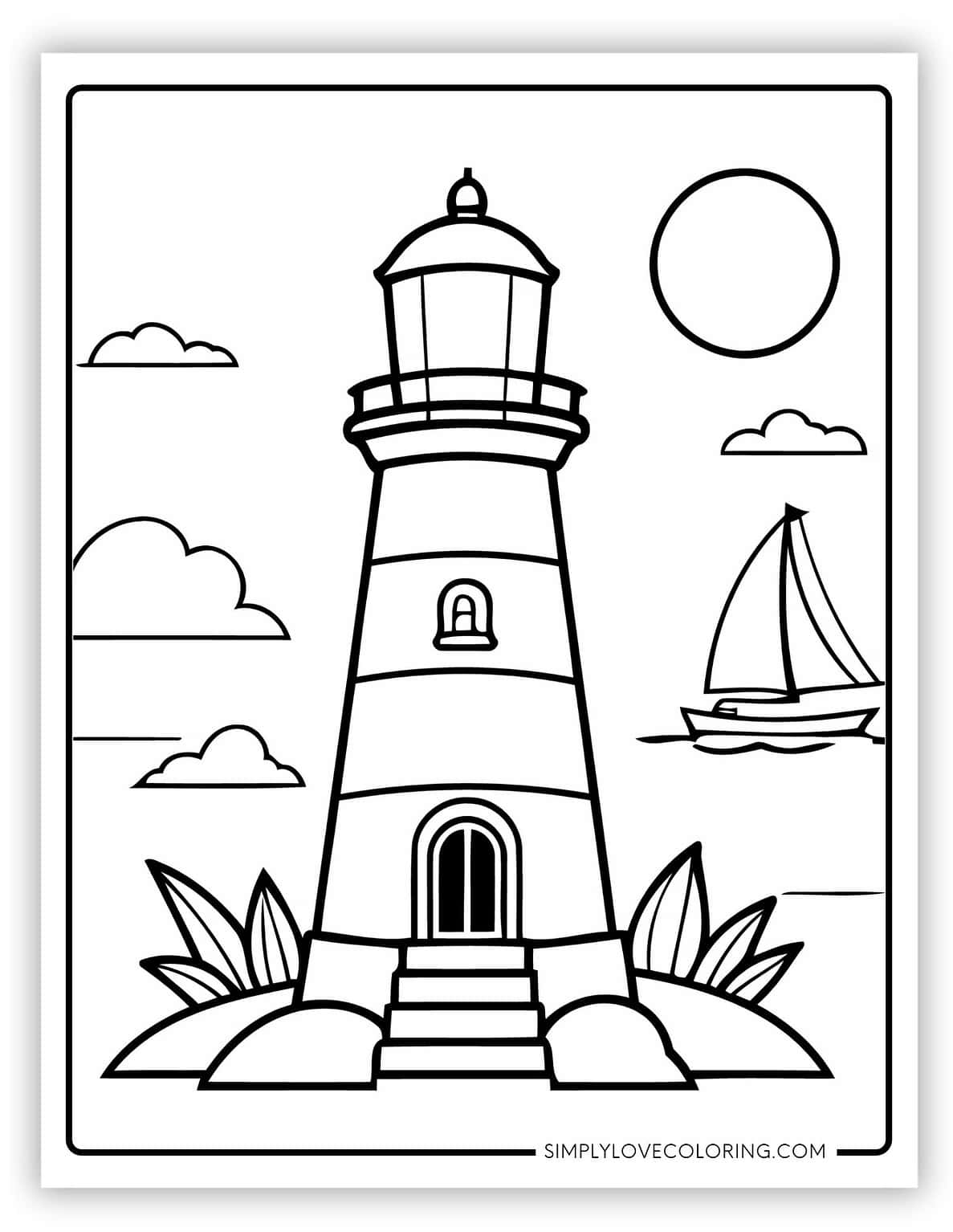 Lighthouse Coloring Pages (Free PDF Printables) - Simply Love Coloring