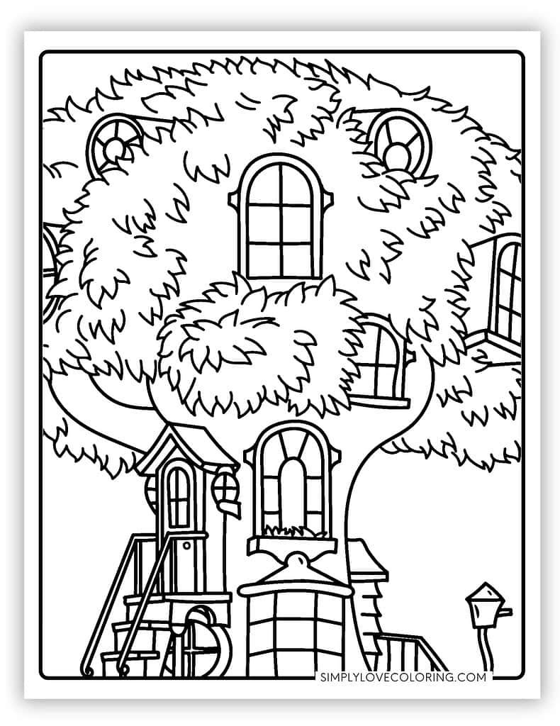 Tree House Coloring Pages 40 House Coloring Pages Free PDF Tree House Coloring Pages 40 House Coloring Pages Free PDF