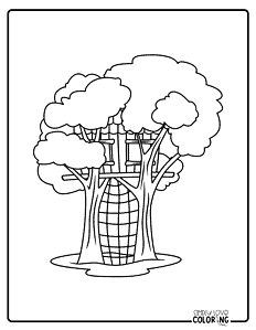 Treehouse Coloring Pages (Free PDF Printables) - Simply Love Coloring