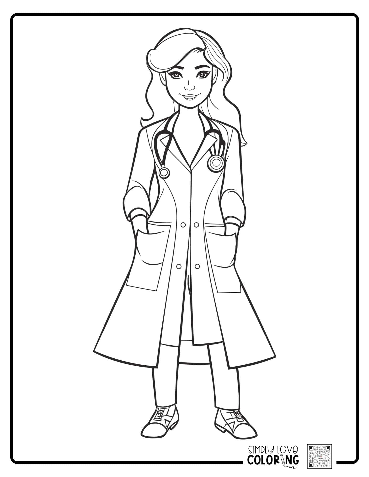 Medical Professionals Coloring Pages (Free PDF Printables) - Simply ...