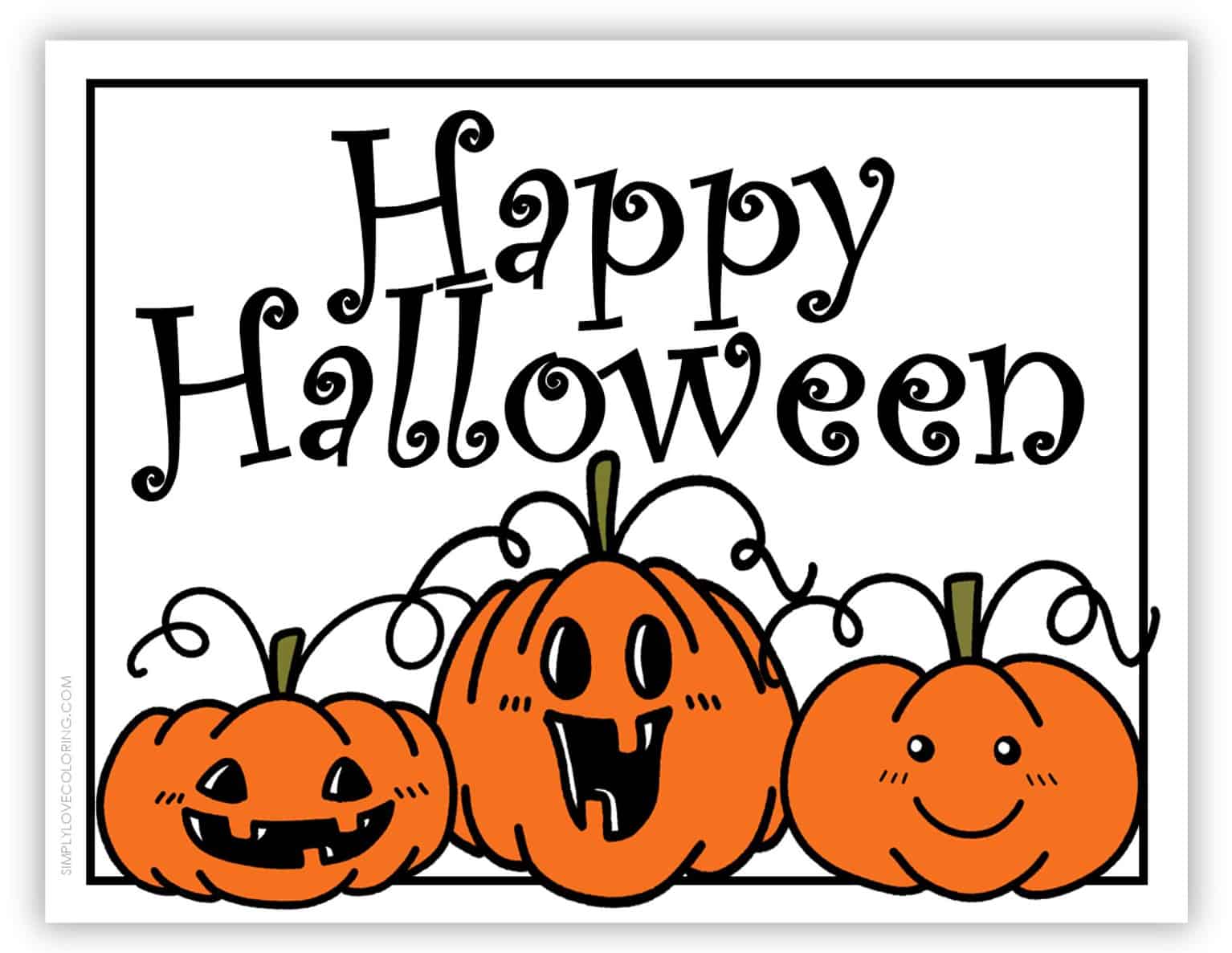 12 Happy Halloween Sign Printables (Free PDF Downloads) - Simply Love ...
