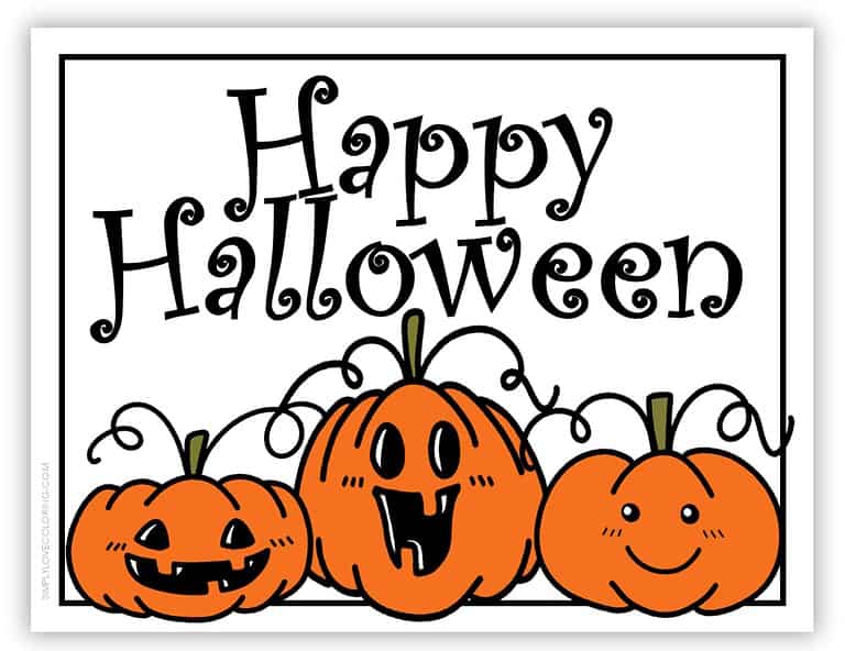 12 Happy Halloween Sign Printables (Free PDF Downloads) - Simply Love ...