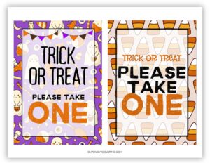 56 'Please Take One' Halloween Sign Printables (Free PDF Download ...