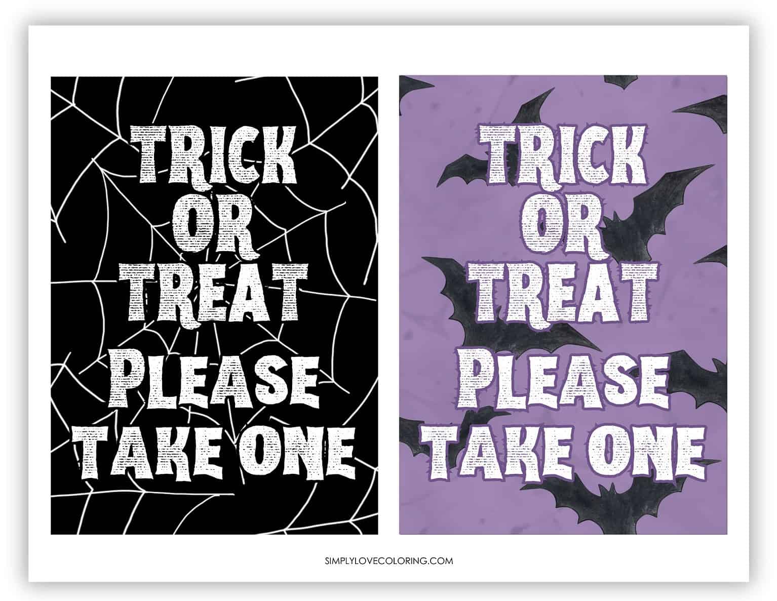 56 'Please Take One' Halloween Sign Printables (Free PDF Download ...