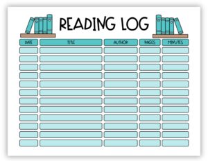18 Reading Log Printables (Free PDF Printables) - Simply Love Coloring