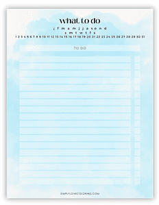13 To-Do List Printables (Free PDF Printables) - Simply Love Coloring