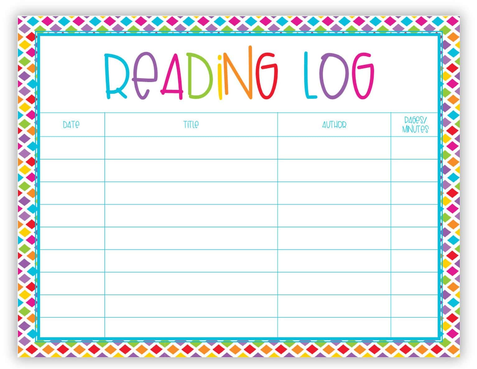 18 Reading Log Printables (Free PDF Printables) - Simply Love Coloring