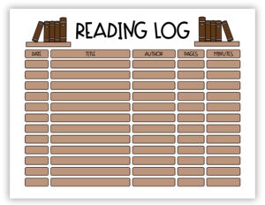 18 Reading Log Printables (Free PDF Printables) - Simply Love Coloring