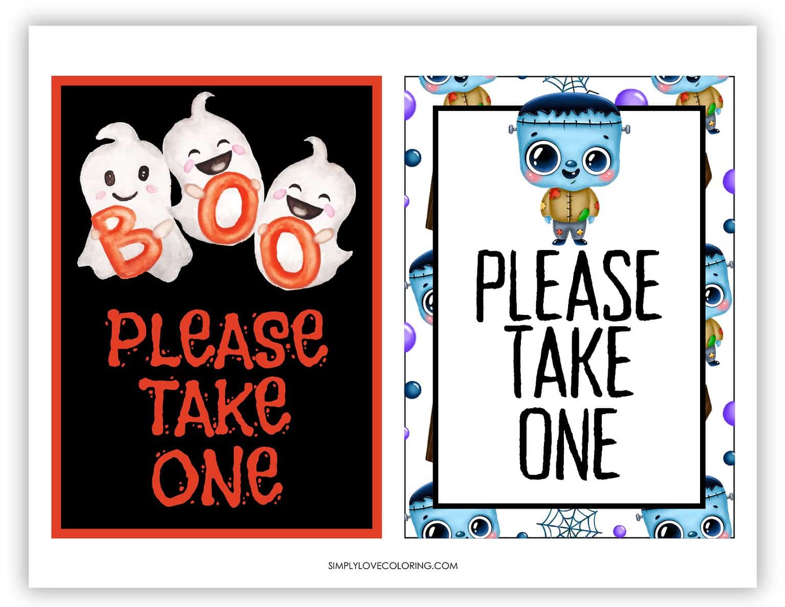 56 'Please Take One' Halloween Sign Printables (Free PDF Download ...