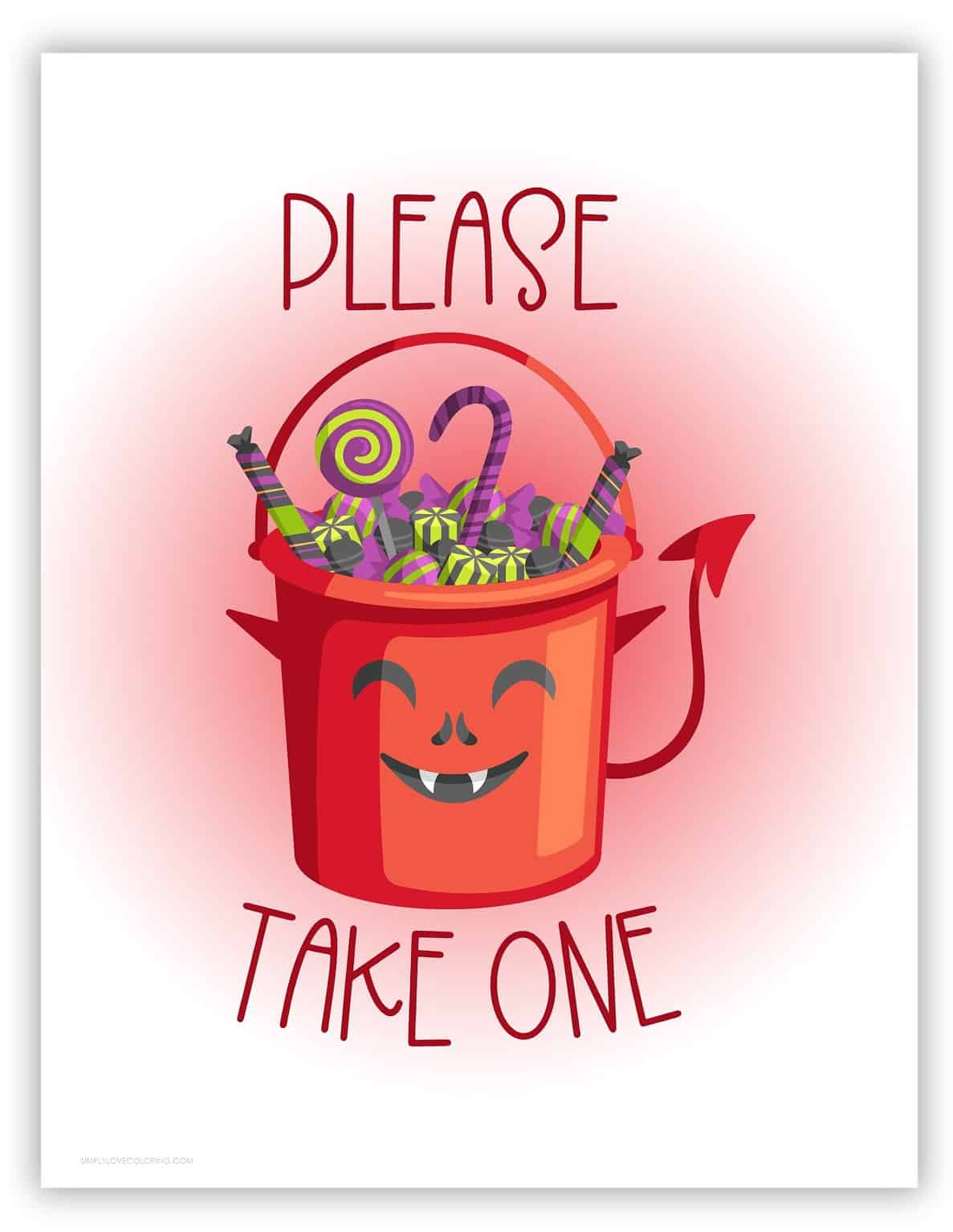 56 'Please Take One' Halloween Sign Printables (Free PDF Download ...