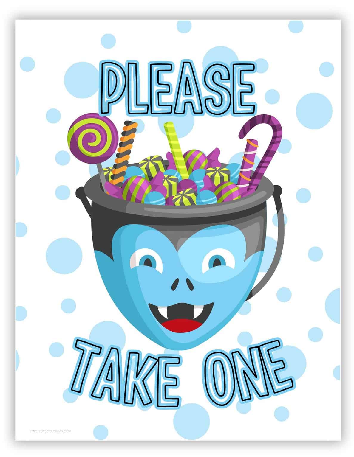 56 'Please Take One' Halloween Sign Printables (Free PDF Download ...