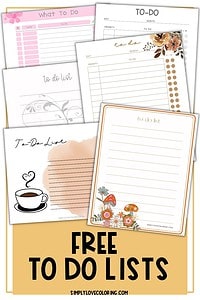 13 To-Do List Printables (Free PDF Printables) - Simply Love Coloring