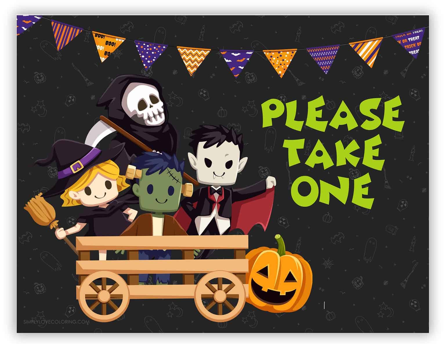 56 'Please Take One' Halloween Sign Printables (Free PDF Download ...