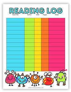 18 Reading Log Printables (Free PDF Printables) - Simply Love Coloring