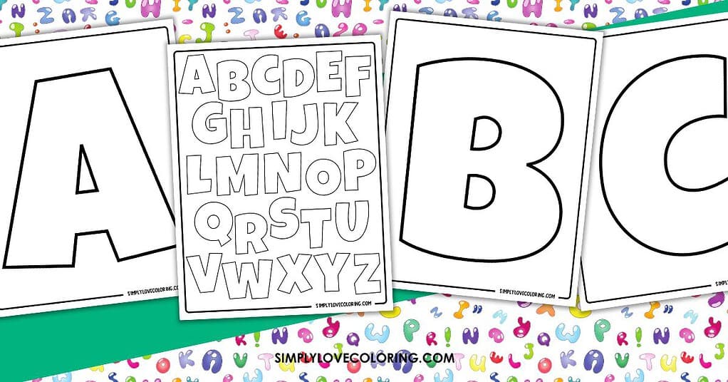 Printable Bubble Letters (Free PDF Printables) - Simply Love Coloring