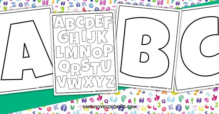 Printable Bubble Letters (Free PDF Printables) - Simply Love Coloring