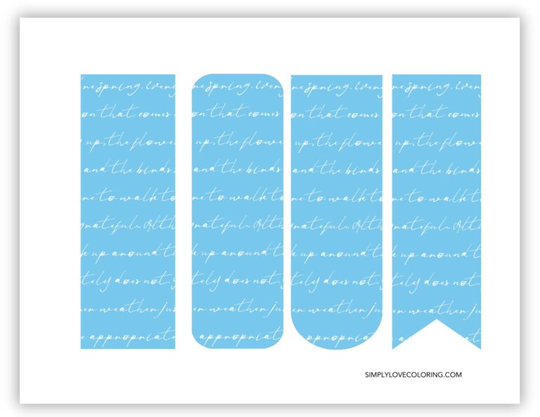 31 Bookmarks (Free PDF Printables Ready to Use, Coloring, and Templates ...