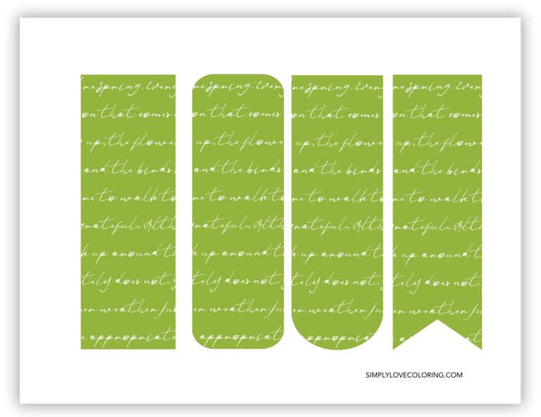 31 Bookmarks (Free PDF Printables Ready to Use, Coloring, and Templates ...