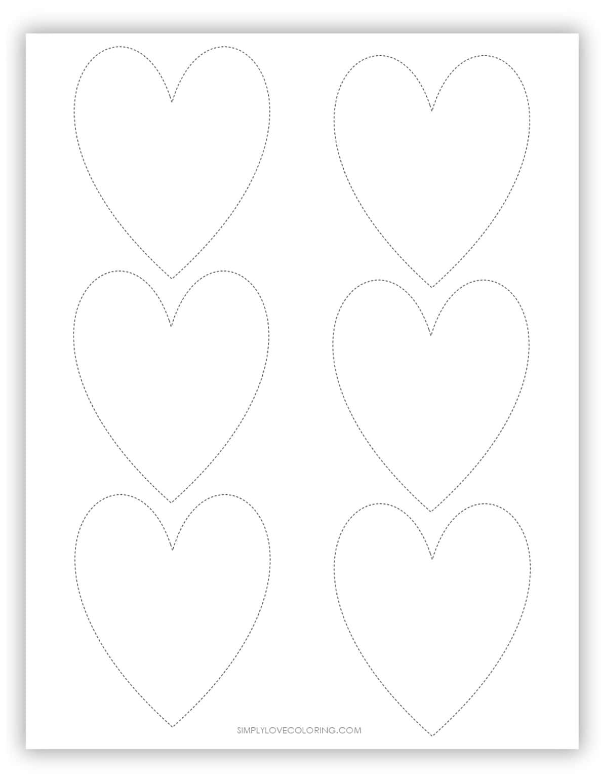32 Heart Templates (Free PDF Printables) - Simply Love Coloring