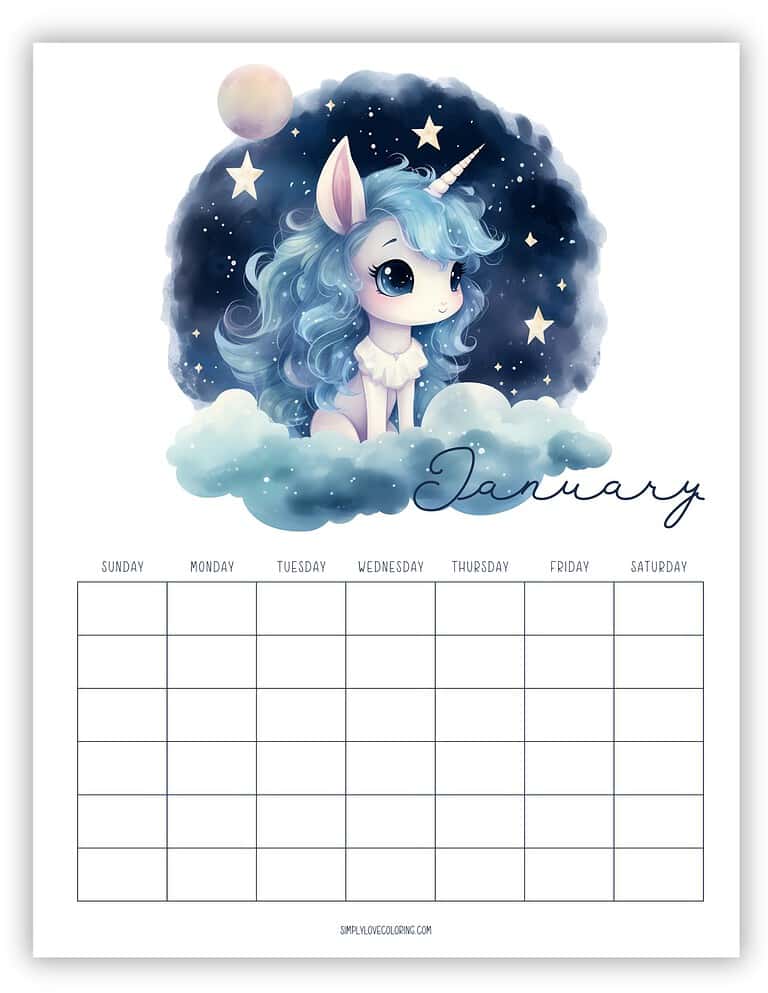 12 Undated Calendars (Free PDF Printables) - Simply Love Coloring