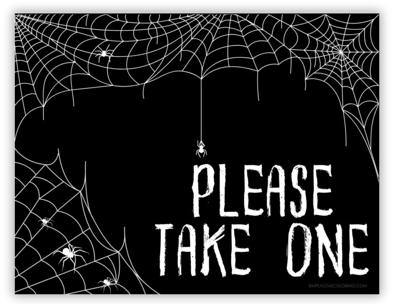 56 'Please Take One' Halloween Sign Printables (Free PDF Download ...