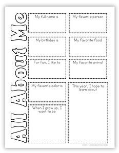 All About Me Printable Worksheets (Free PDF Printables) - Simply Love ...