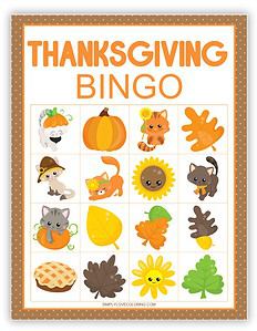 Thanksgiving Bingo Cards (Free PDF Printables) - Simply Love Coloring