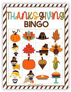 Thanksgiving Bingo Cards (Free PDF Printables) - Simply Love Coloring