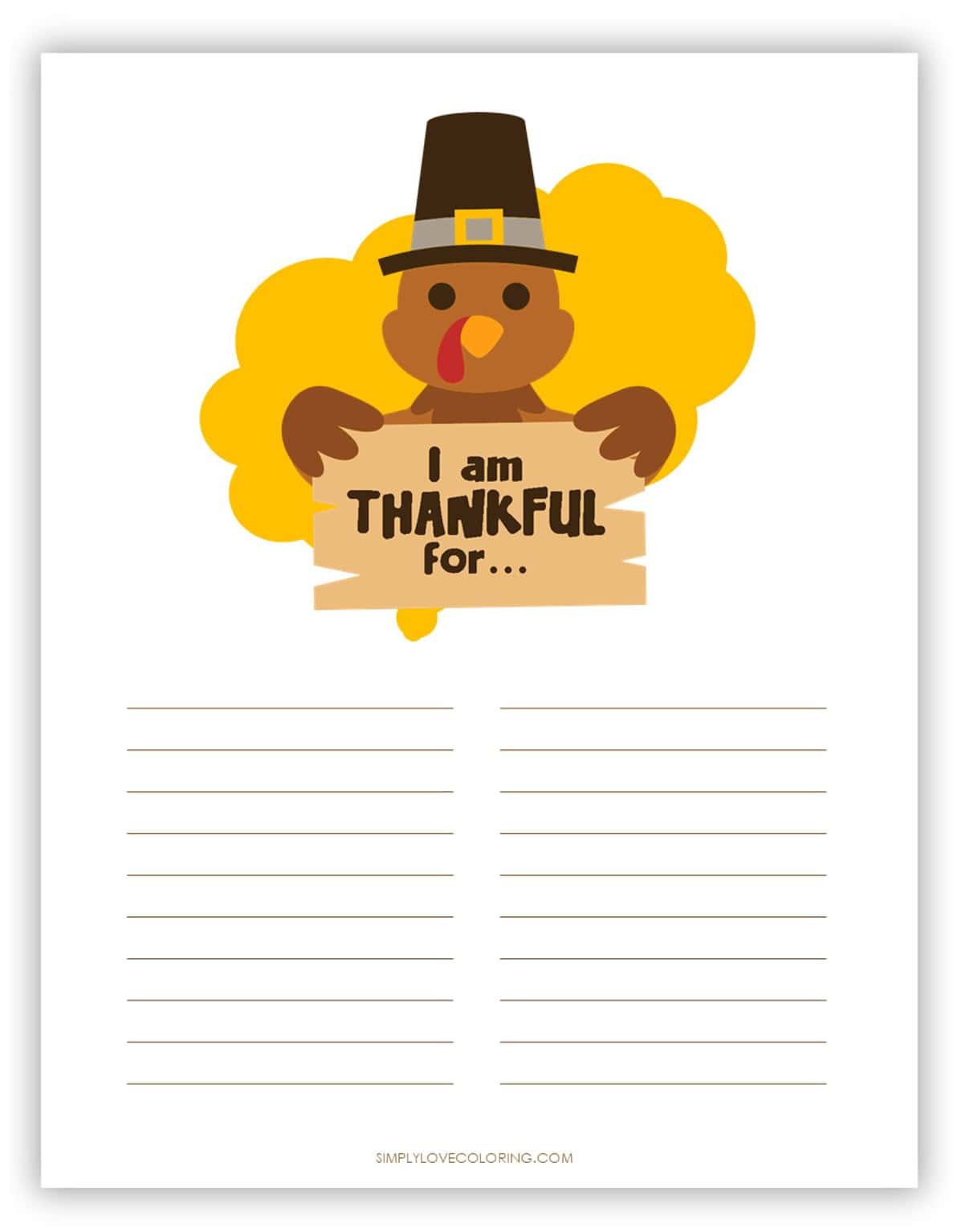 44 Thanksgiving Printables (Free PDF Activities for Kids) - Simply Love ...