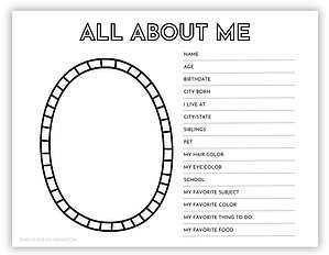 All About Me Printable Worksheets (Free PDF Printables) - Simply Love ...