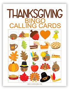 Thanksgiving Bingo Cards (Free PDF Printables) - Simply Love Coloring