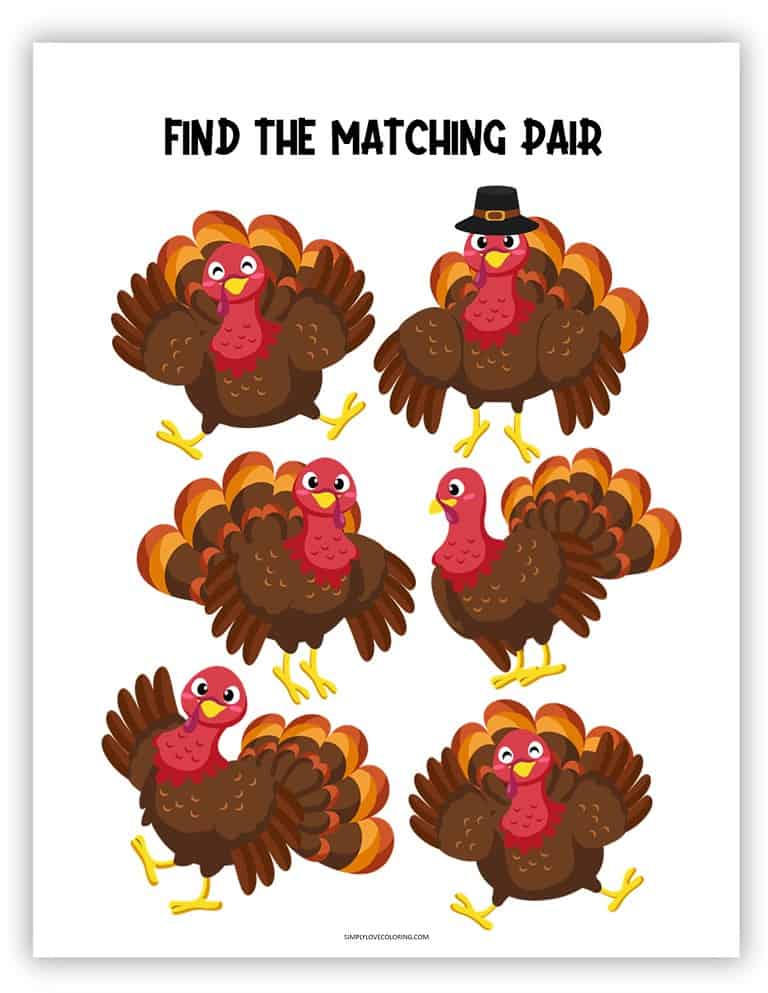 44 Thanksgiving Printables (Free PDF Activities for Kids) - Simply Love ...
