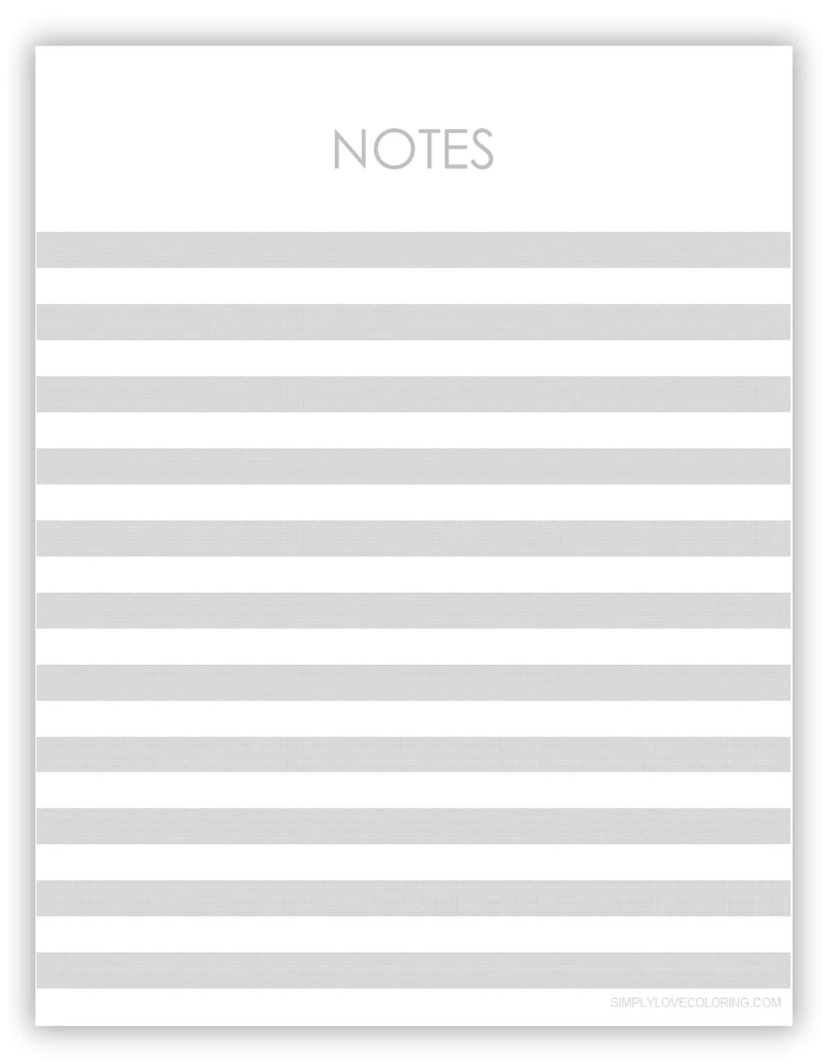 38 Printable Notes Page (Free PDF Printables) - Simply Love Coloring