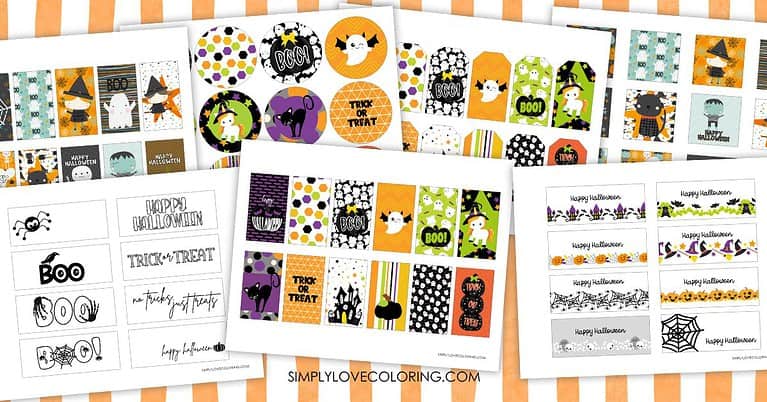 136 Halloween Tags (Free PDF Printables) - Simply Love Coloring