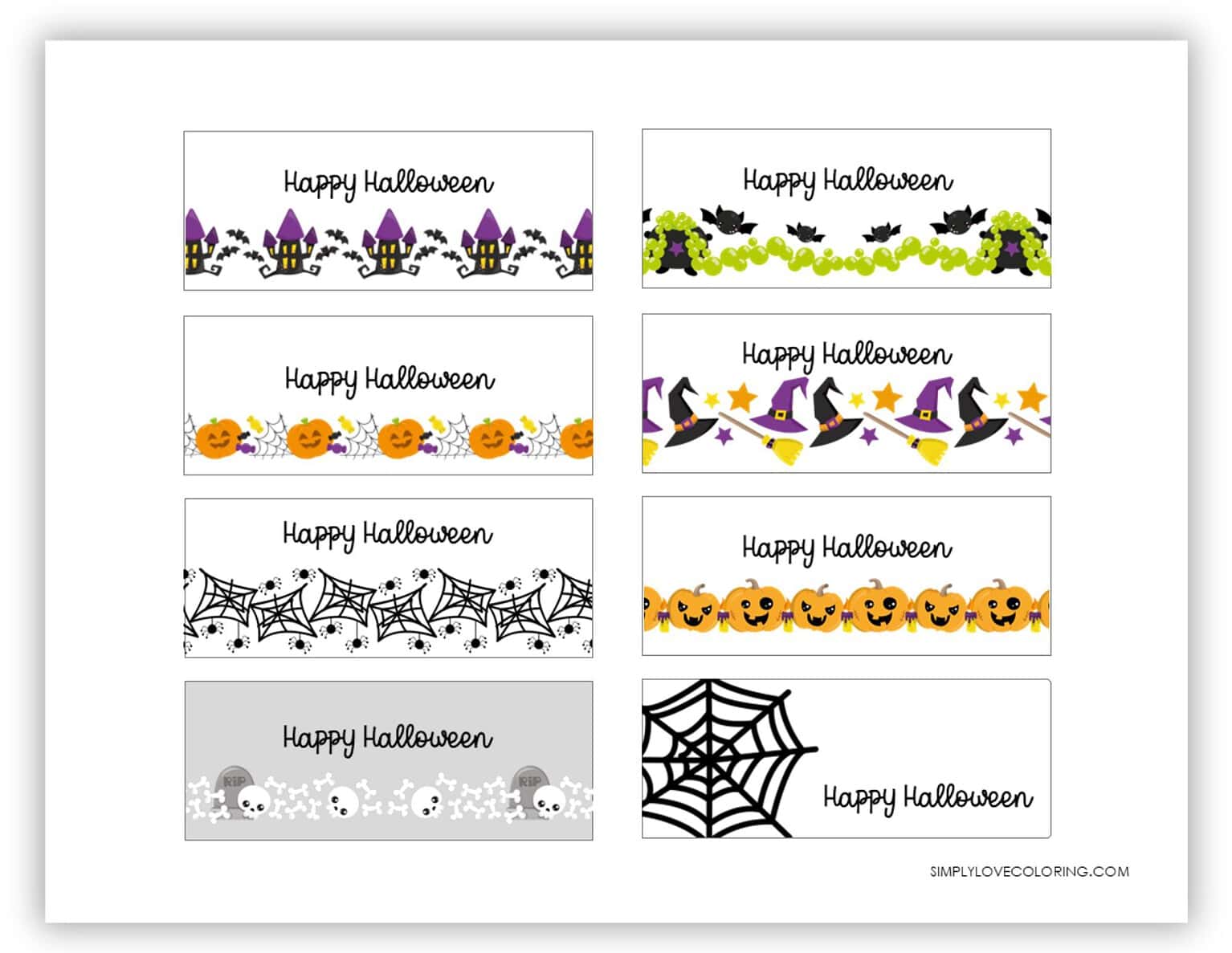 136 Halloween Tags (Free PDF Printables) - Simply Love Coloring