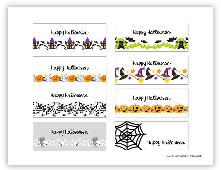 136 Halloween Tags (Free PDF Printables) - Simply Love Coloring