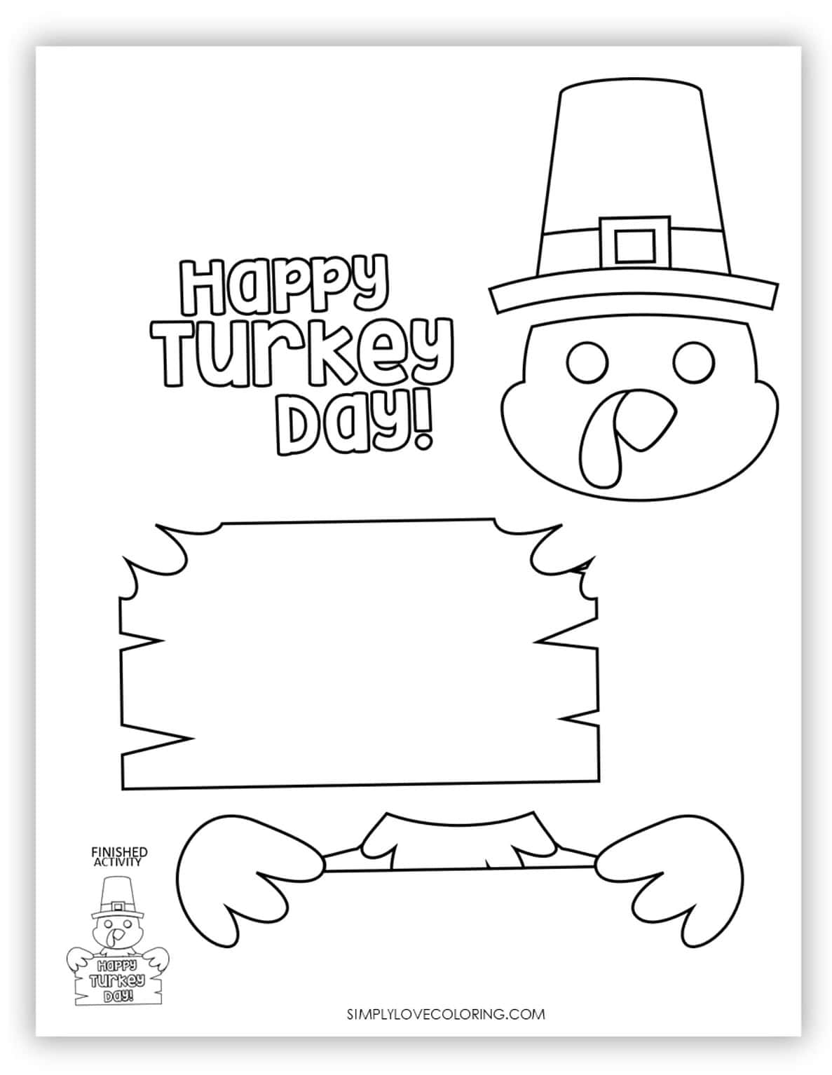 Turkey Templates (Free PDF Printables) - Simply Love Coloring