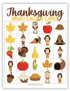 Thanksgiving Bingo Cards (Free PDF Printables) - Simply Love Coloring